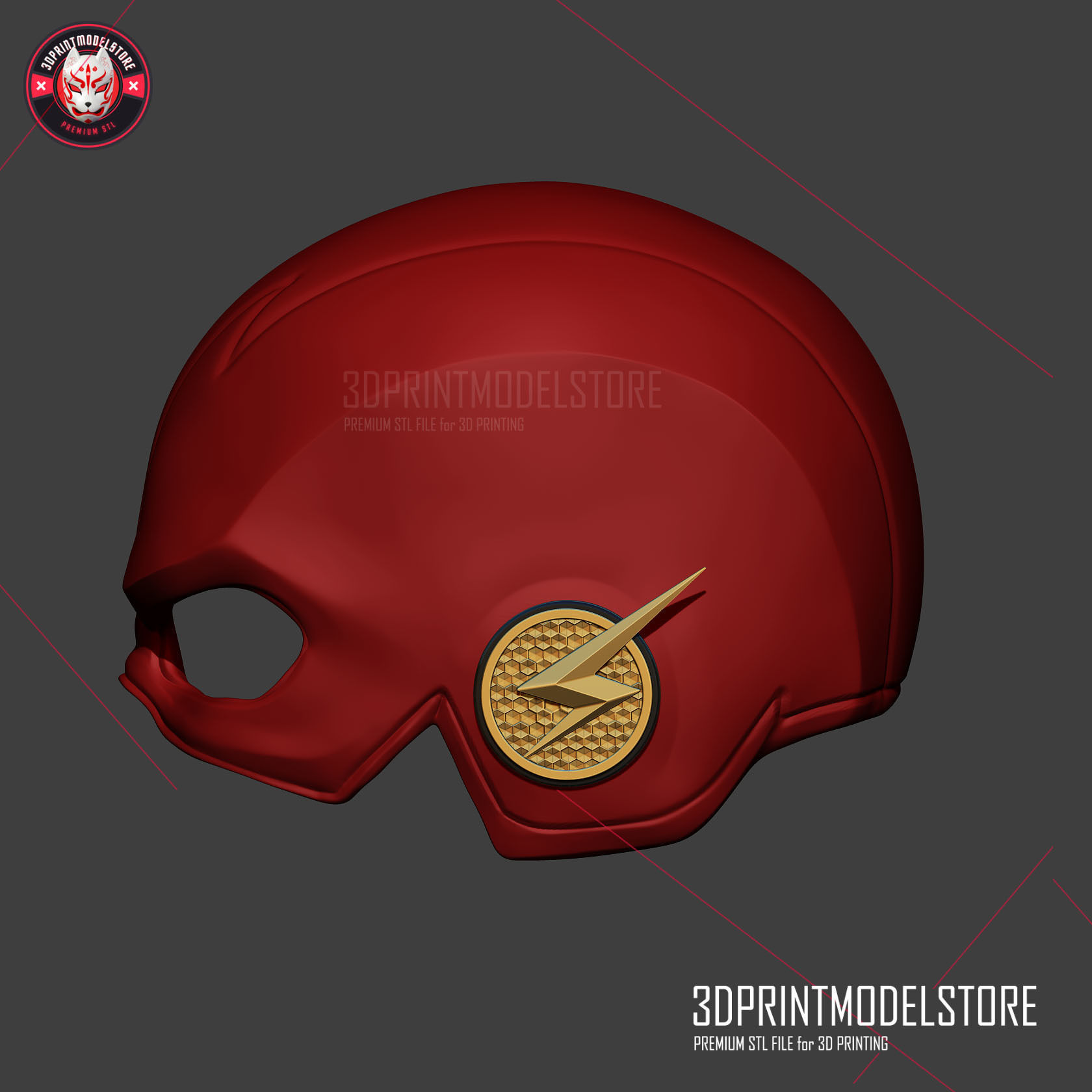 The Flash Cosplay Helmet Season 5 DC Comic 3D model 3D printable | CGTrader