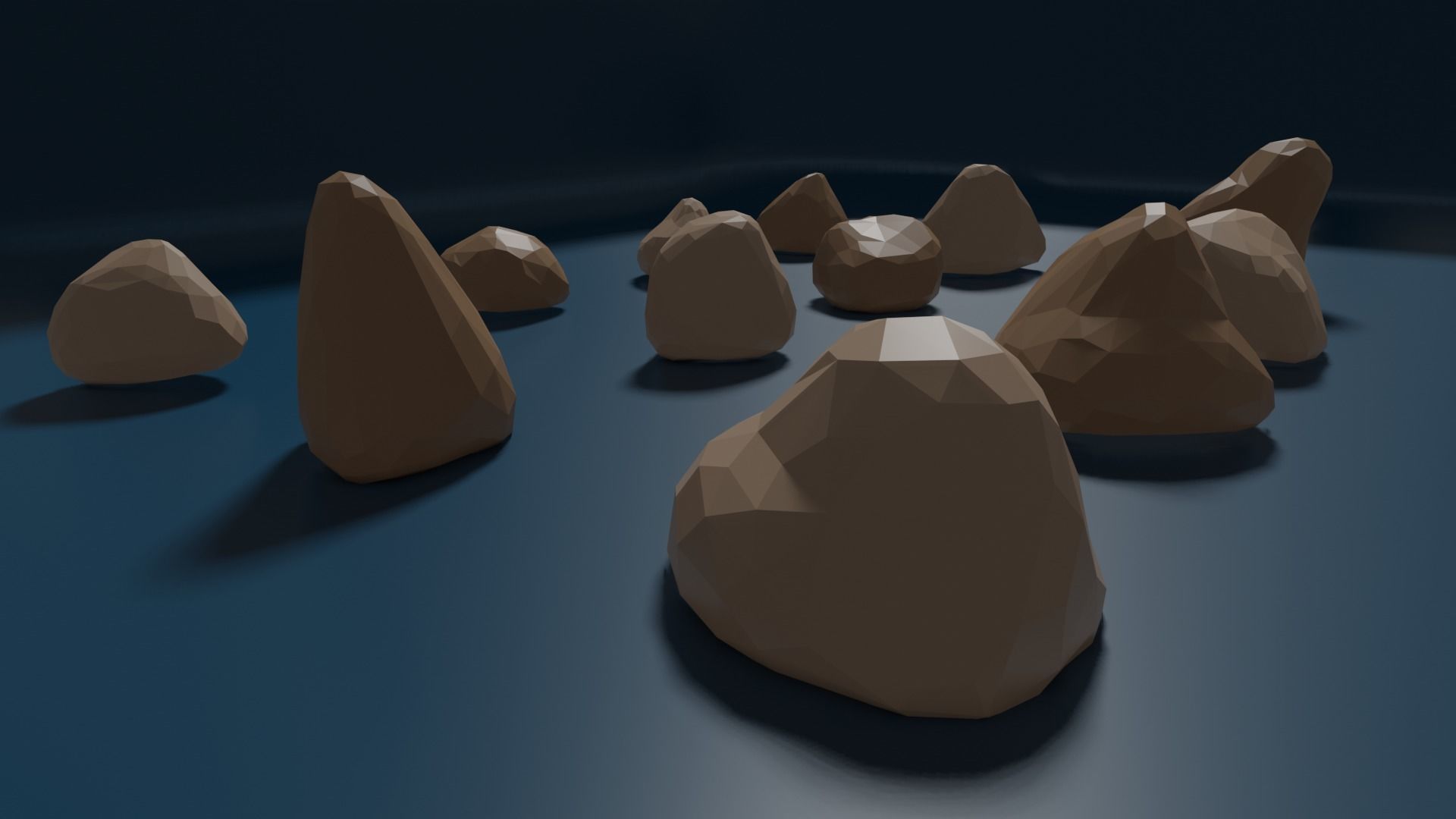 3D model LowPoly Rock Set 1 rocks and pebbles VR / AR / low-poly | CGTrader