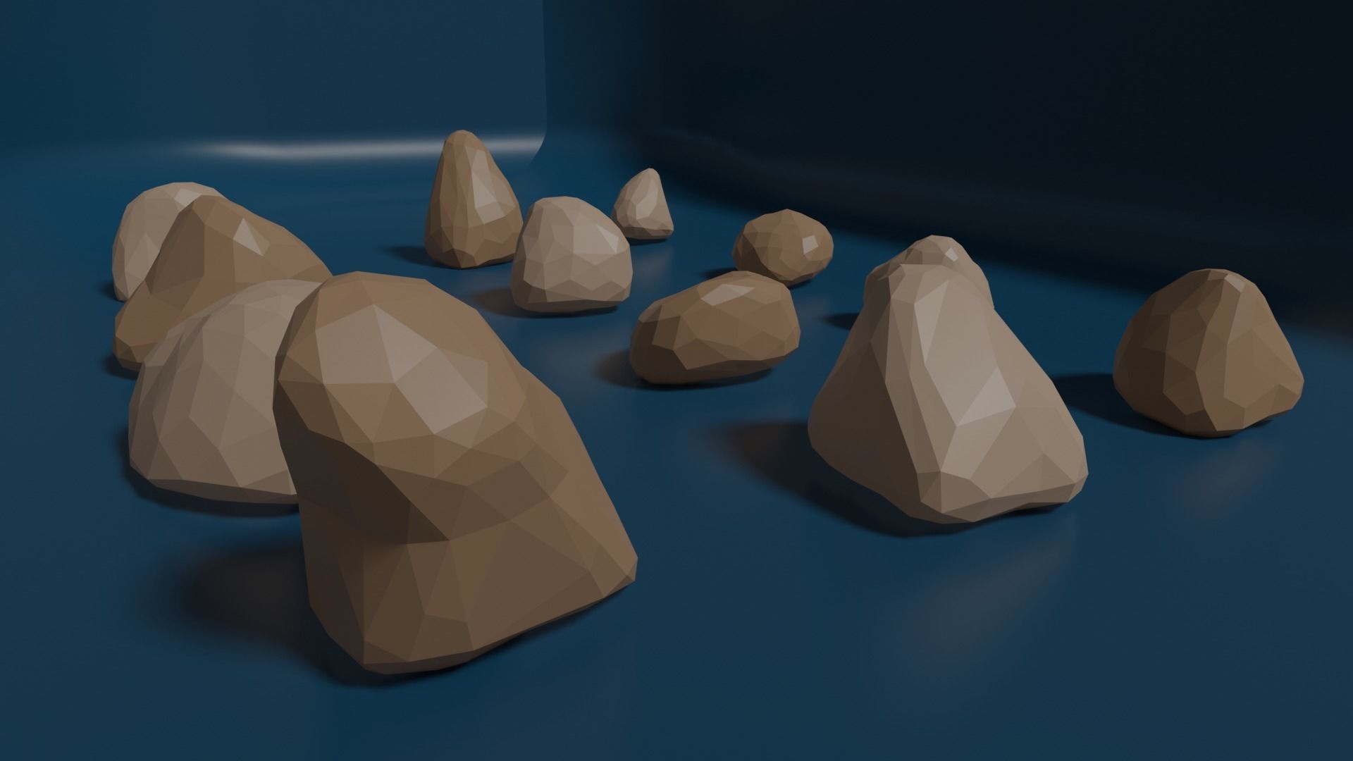 3D model LowPoly Rock Set 1 rocks and pebbles VR / AR / low-poly | CGTrader