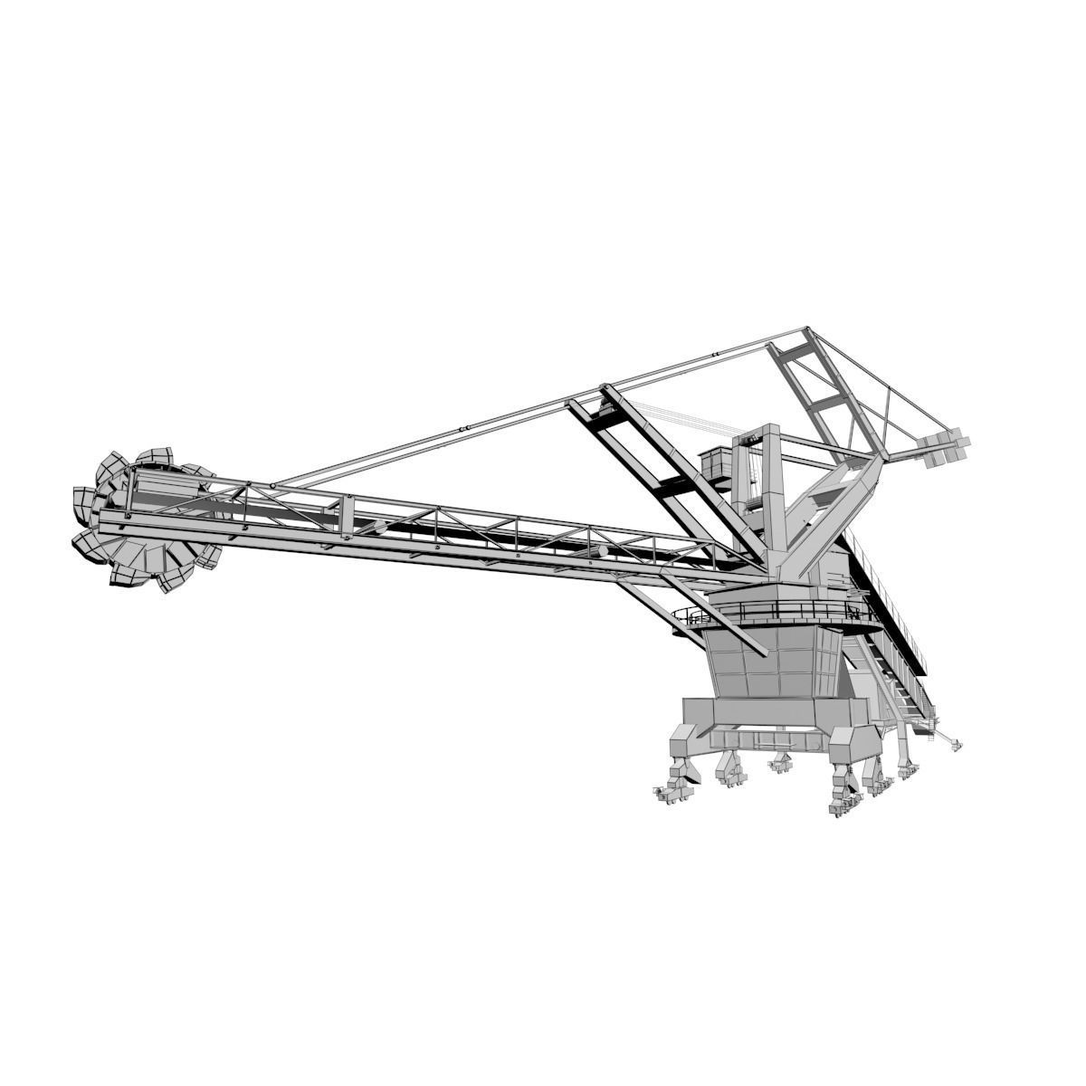 stacker reclaimer 3D model rigged | CGTrader