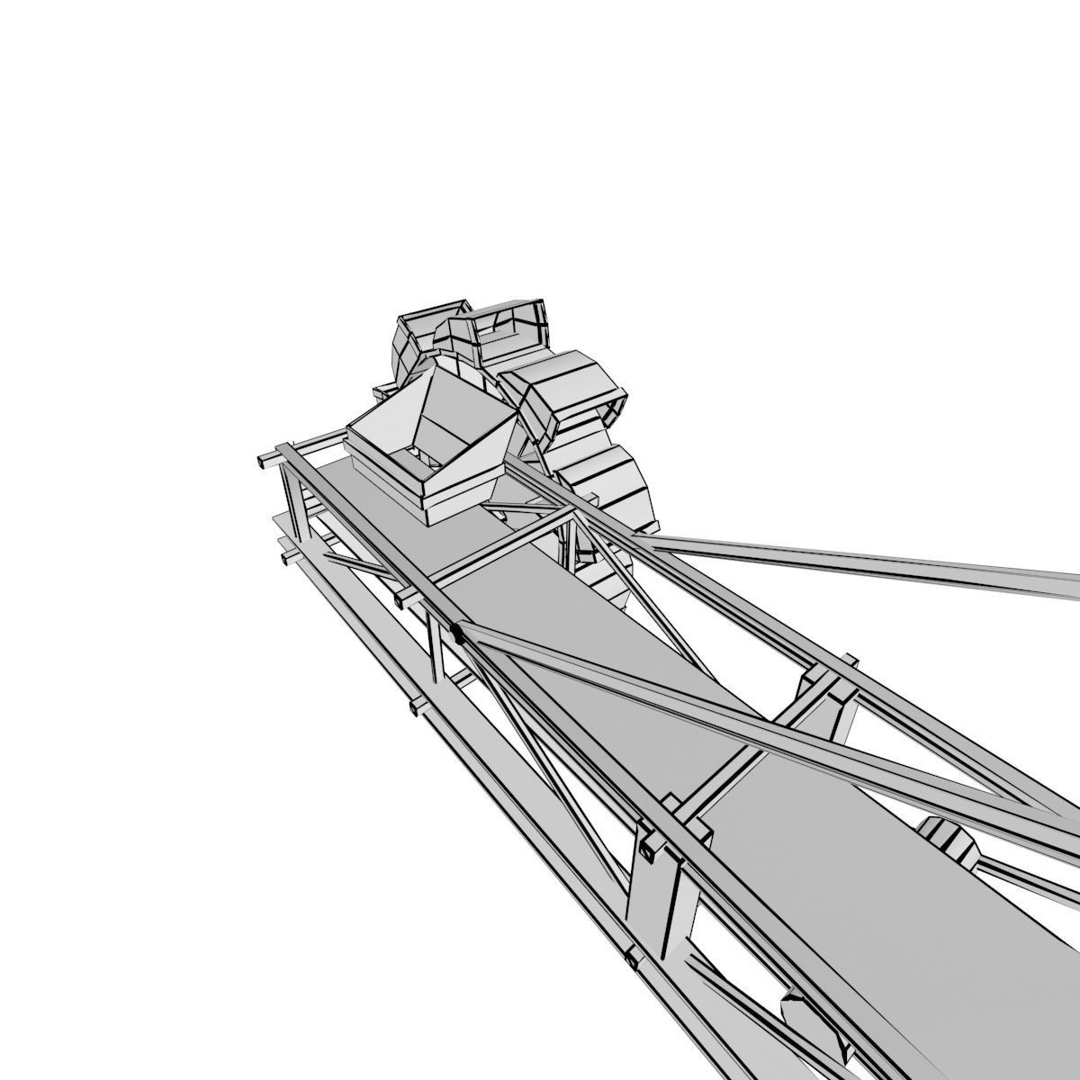stacker reclaimer 3D model rigged | CGTrader