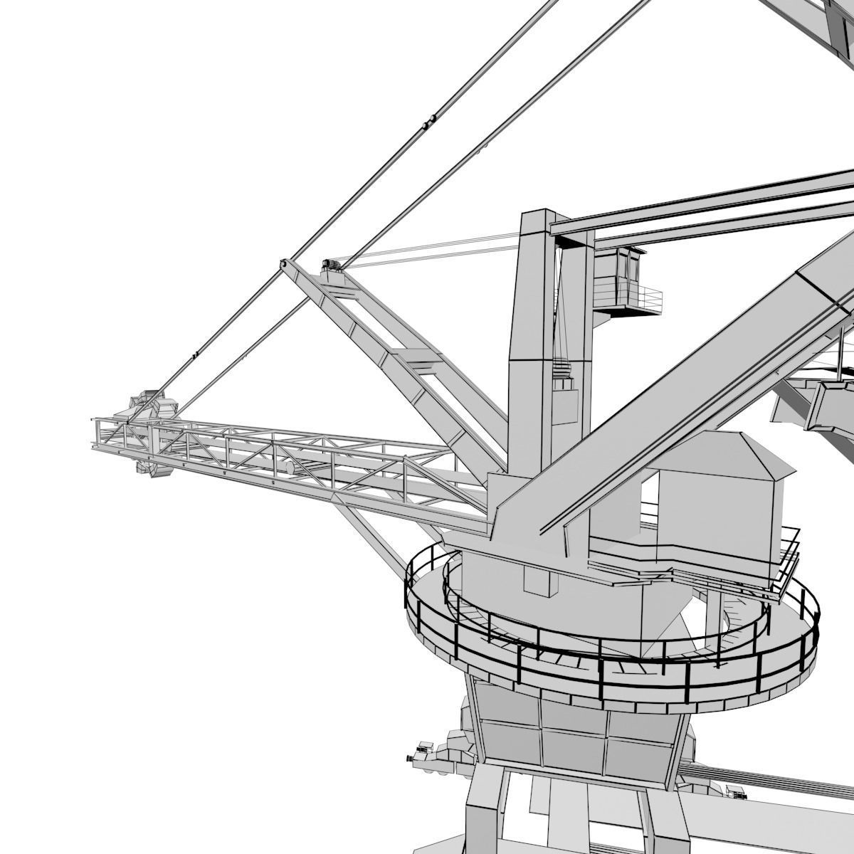 stacker reclaimer 3D model rigged | CGTrader