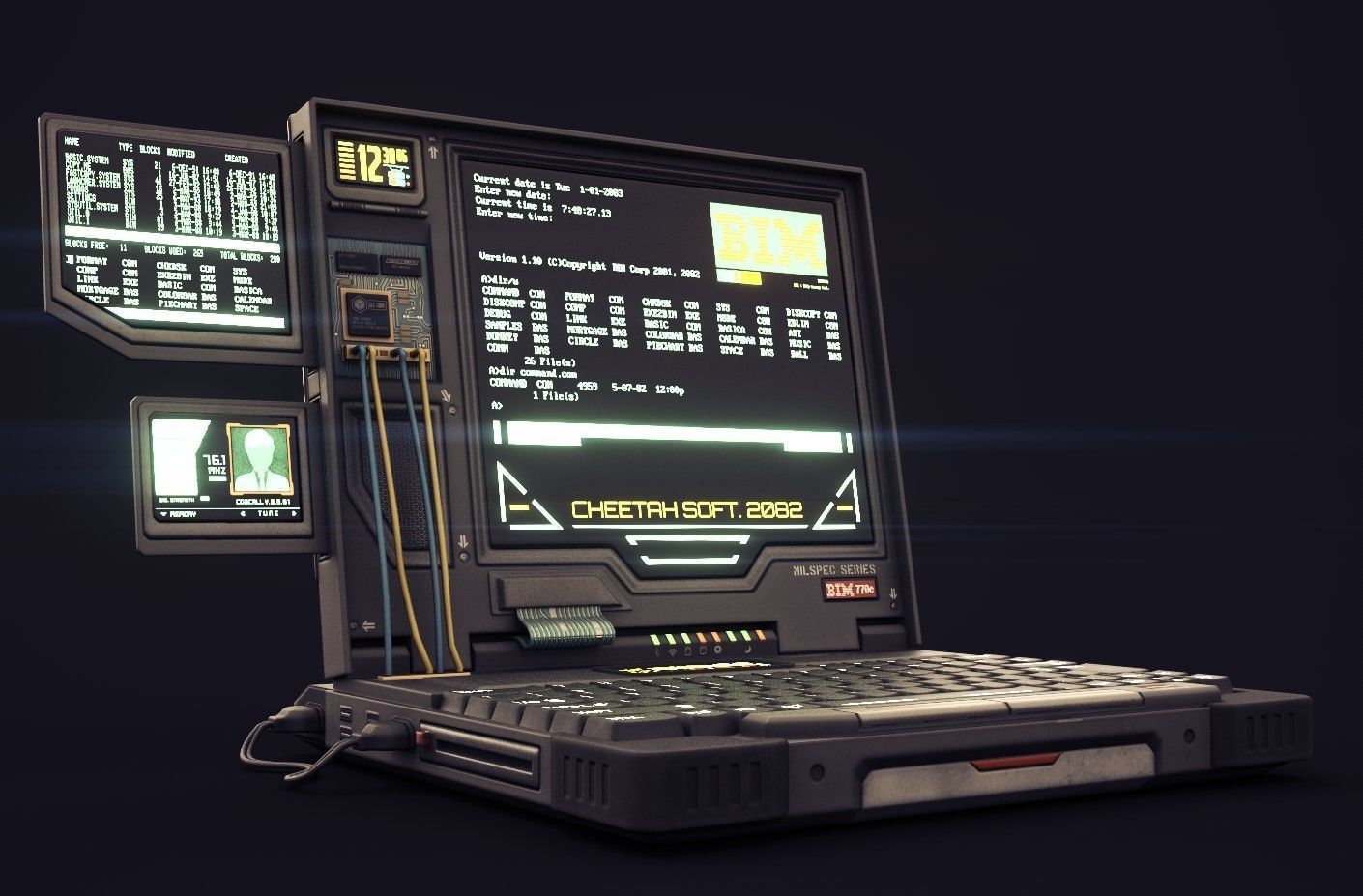 3D model Lowpoly Game Ready Cyberpunk Laptop VR / AR / low-poly | CGTrader