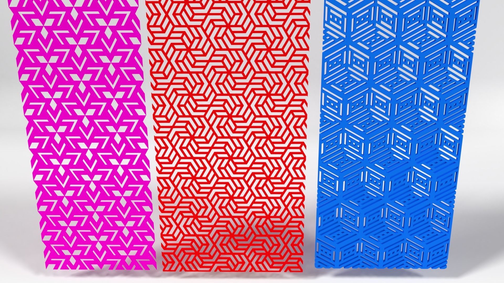 Modern Ornaments Pattern Collection 3D model | CGTrader