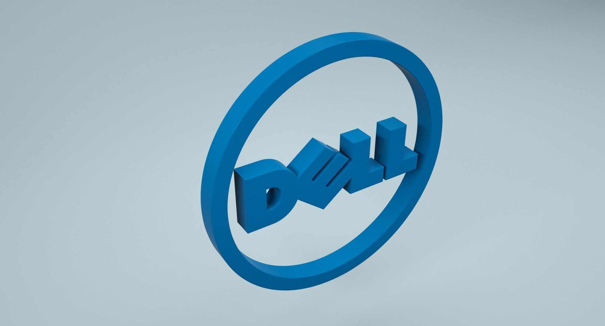 DELL 3D Logo free 3D model | CGTrader