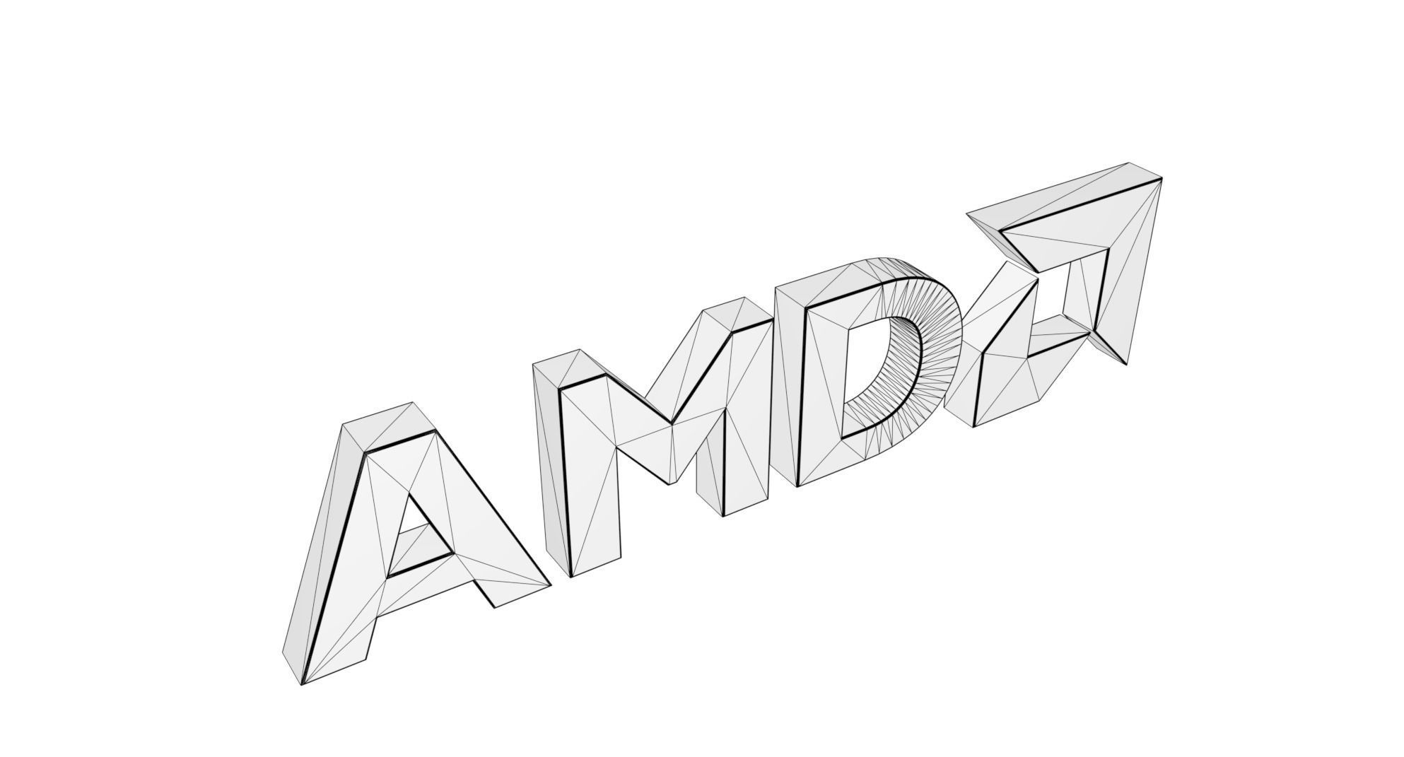 AMD 3D Logo 3D model | CGTrader