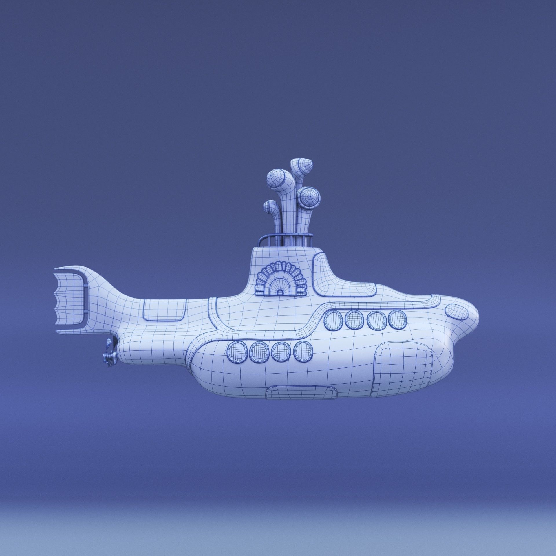 The Yellow Submarine 3D model | CGTrader