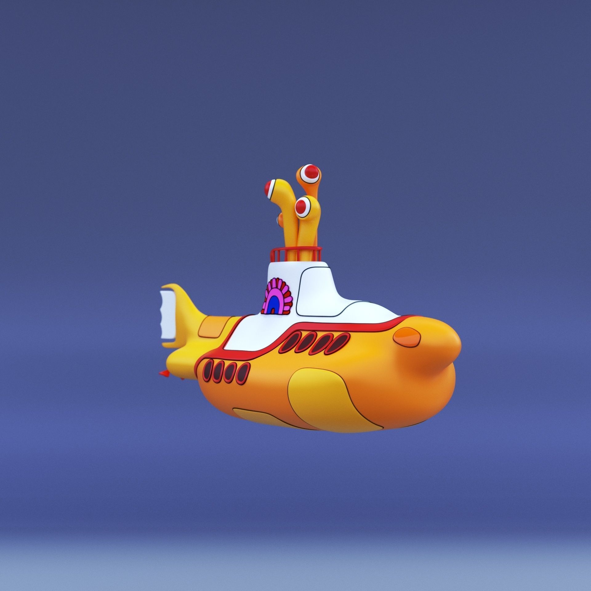 The Yellow Submarine 3D model | CGTrader
