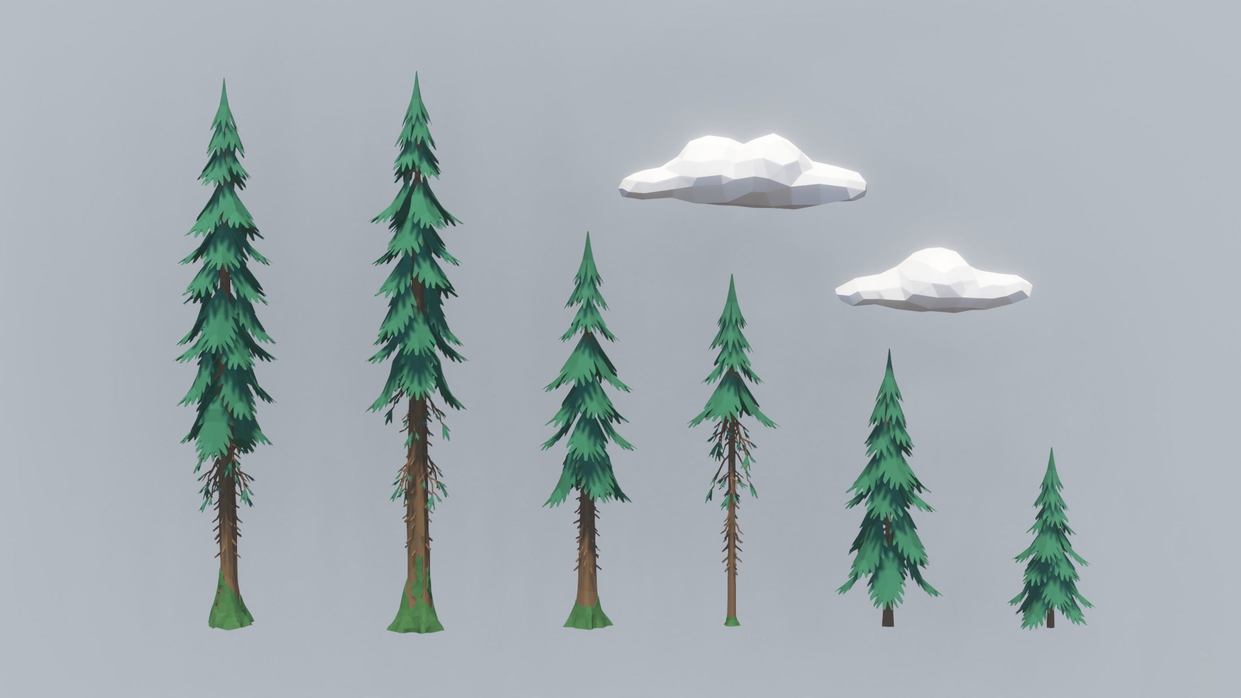 3D model Polygon Pine Forest VR / AR / low-poly | CGTrader