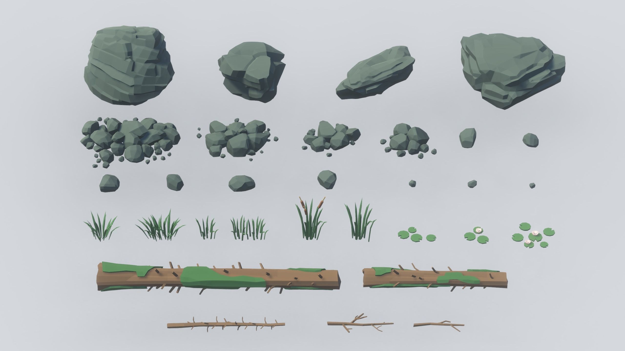 3D model Polygon Pine Forest VR / AR / low-poly | CGTrader