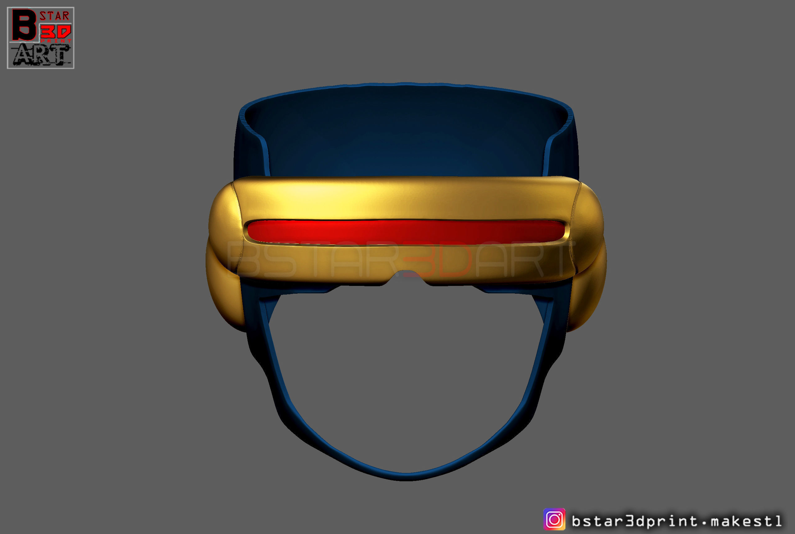 Cyclops X-Men Helmet - Marvel Comic cosplay 3D model 3D printable ...