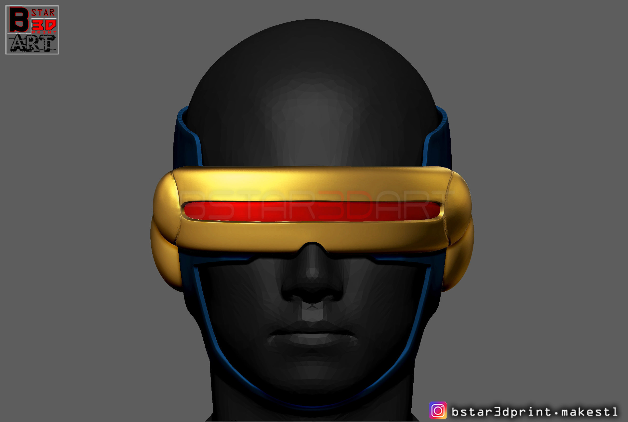 Cyclops X-Men Helmet - Marvel Comic cosplay 3D model 3D printable ...