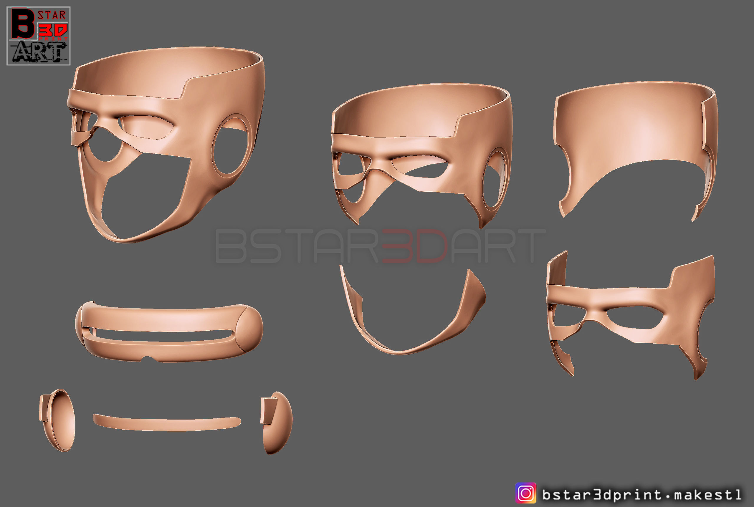Cyclops X-Men Helmet - Marvel Comic cosplay 3D model 3D printable ...