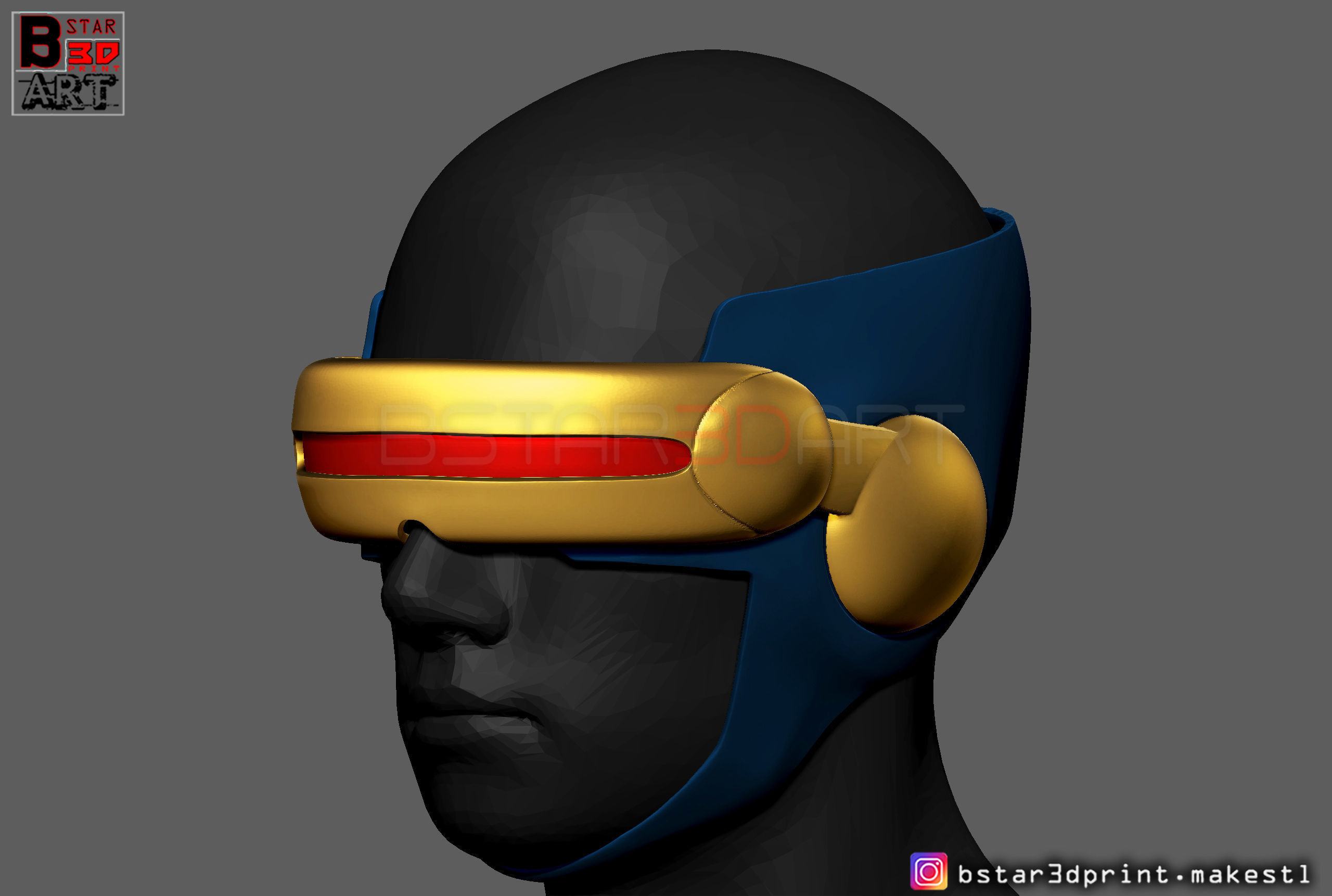 Cyclops X-Men Helmet - Marvel Comic cosplay 3D model 3D printable ...