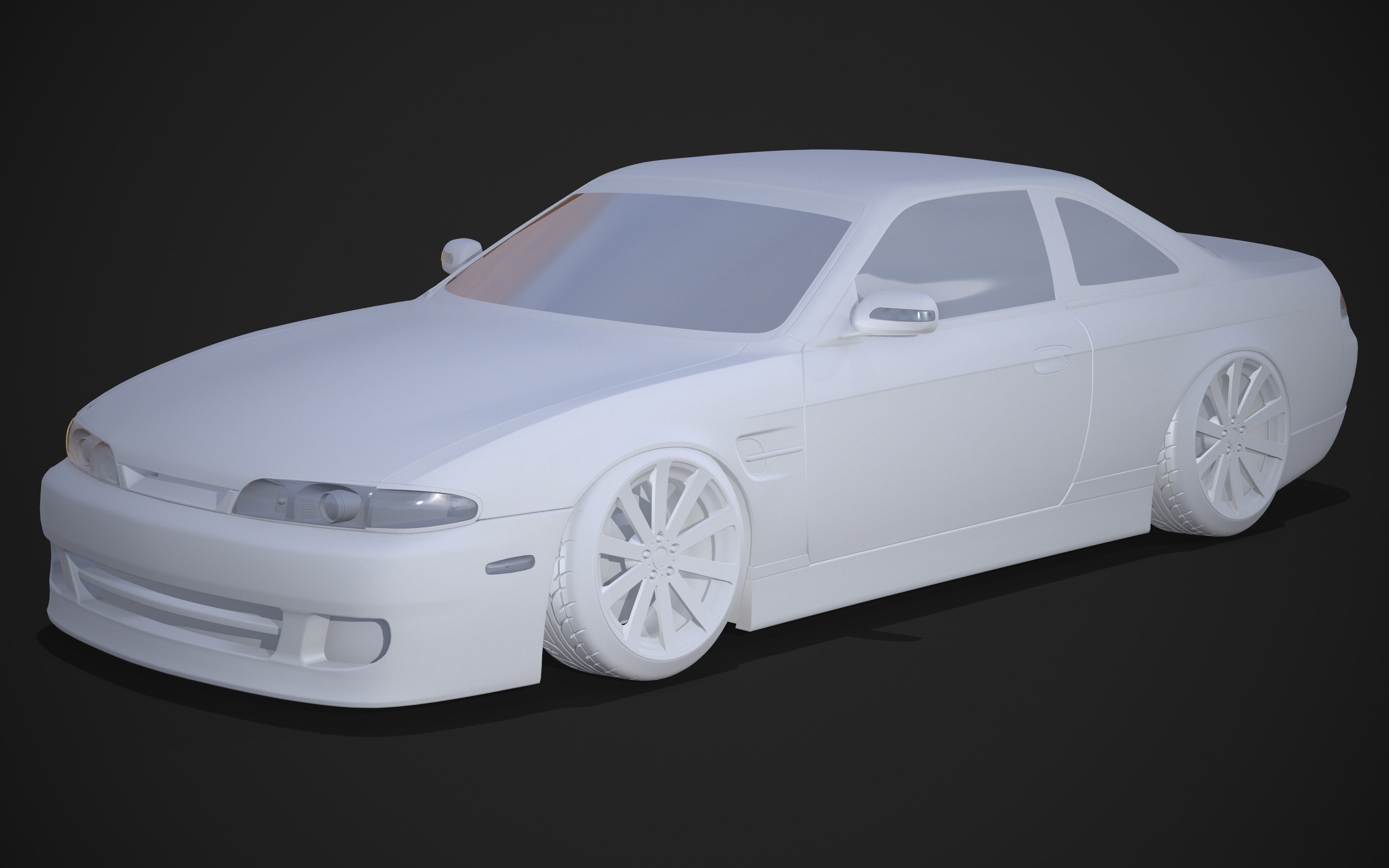 3D model Nissan Silvia S14 326 Power DLux bodykit VR / AR / low-poly ...