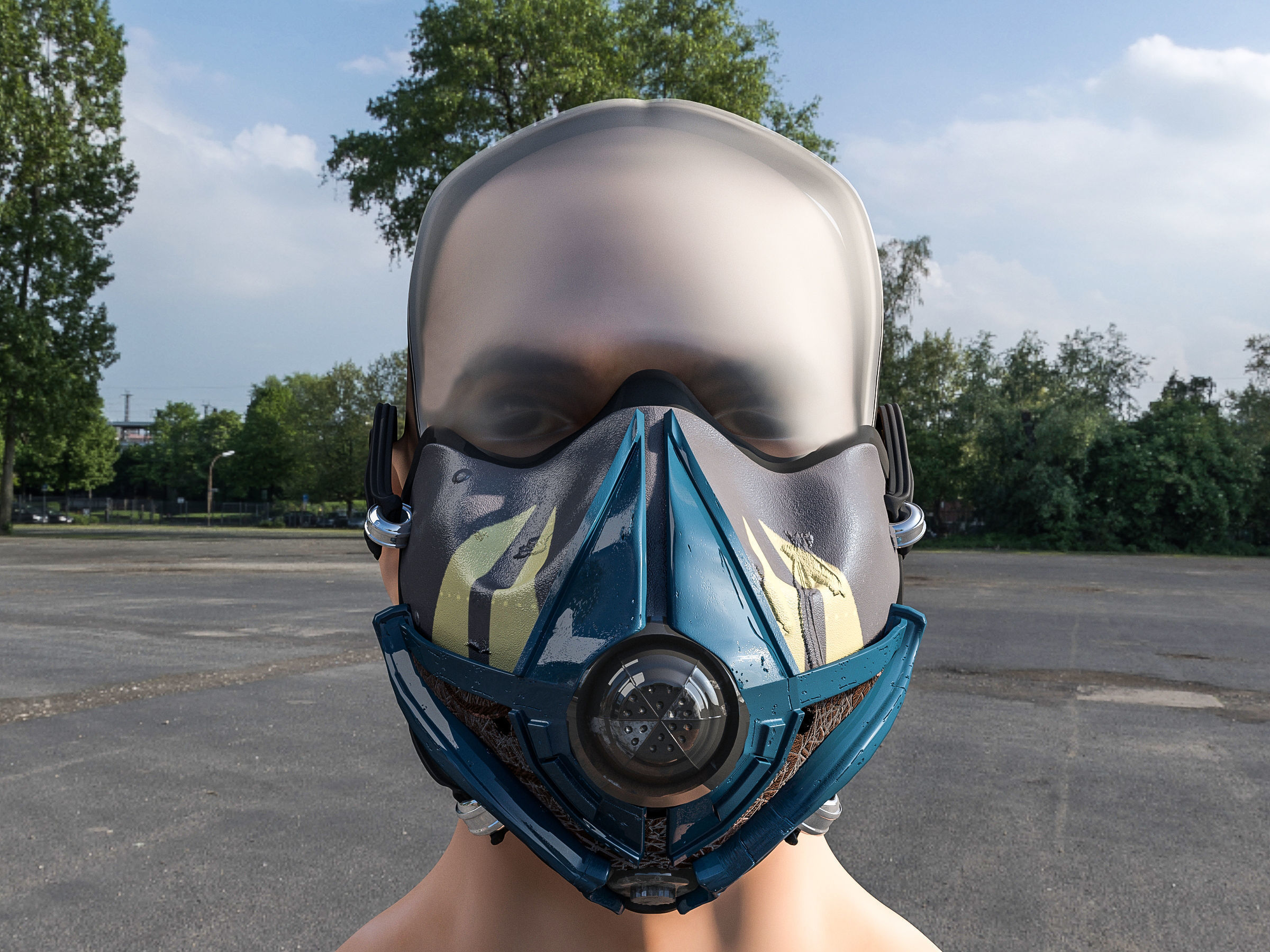 Covid 19 Protection Mask 3D model 3D printable | CGTrader