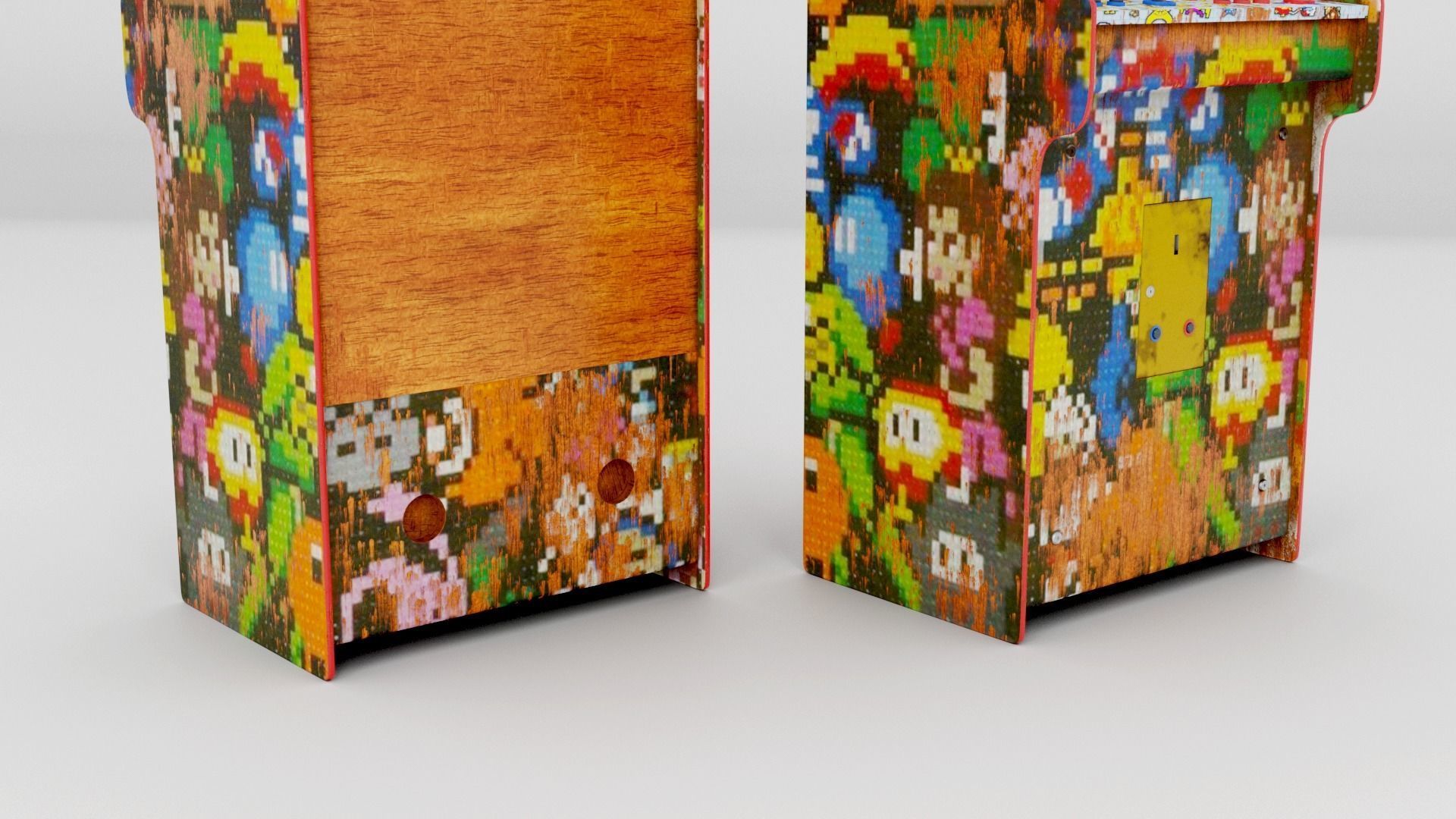 Old Realistic Arcade Console upright cabinets 3D model | CGTrader