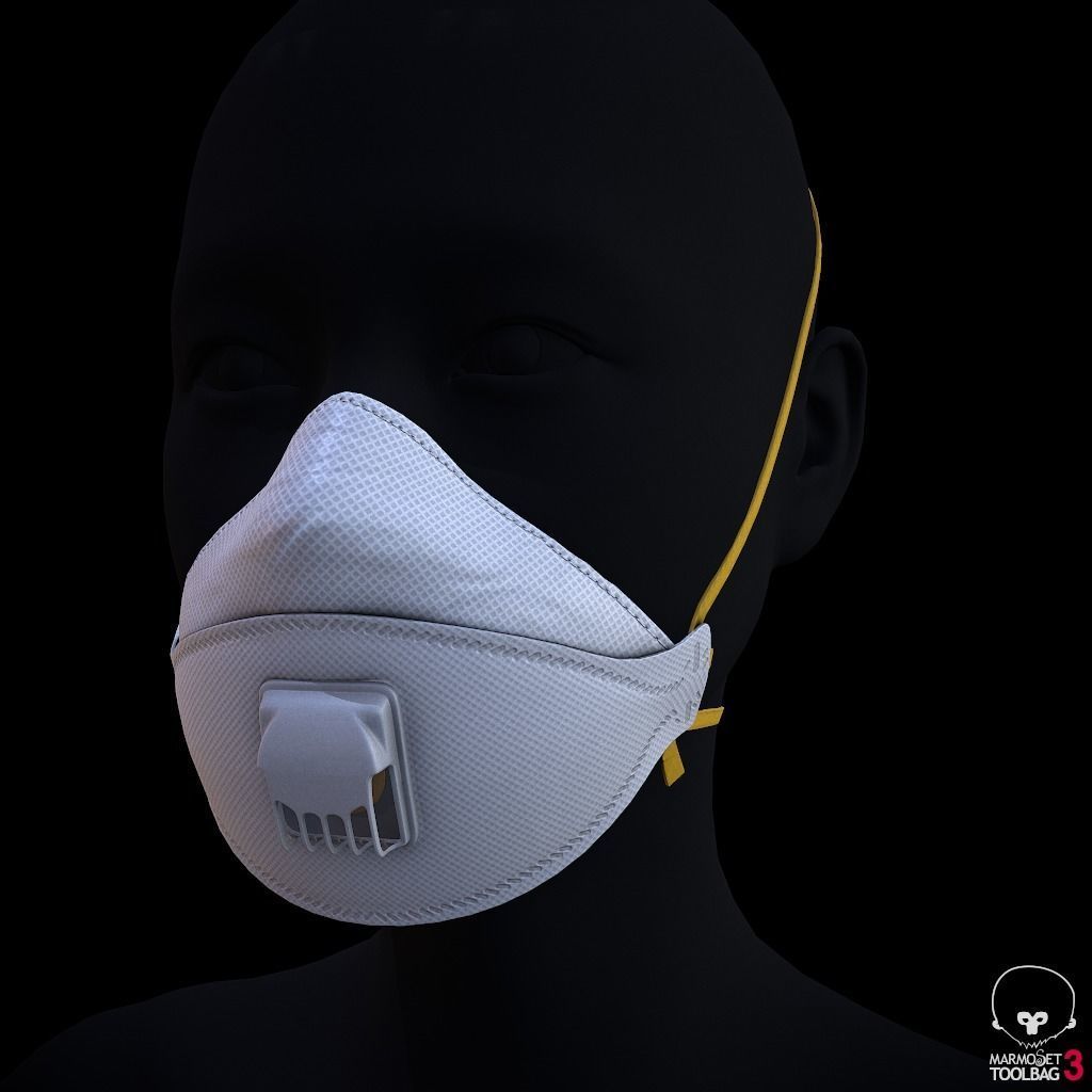 3D model Ffp3 -N95 Covid mask VR / AR / low-poly | CGTrader