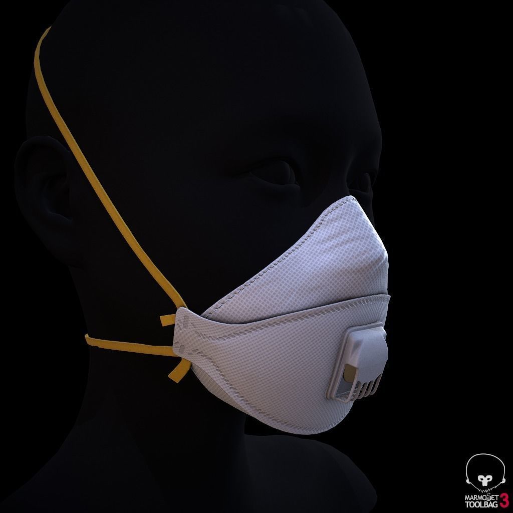 3D model Ffp3 -N95 Covid mask VR / AR / low-poly | CGTrader