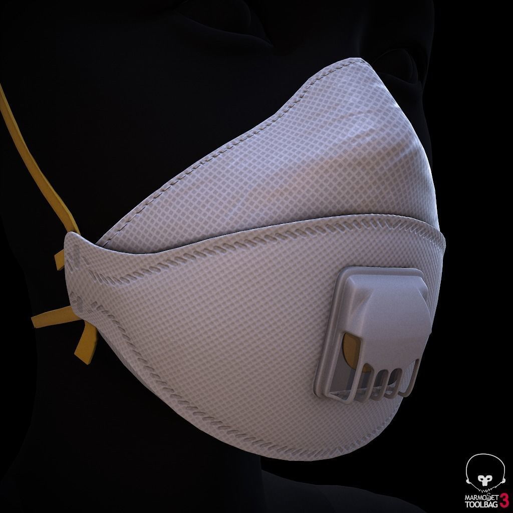 3D model Ffp3 -N95 Covid mask VR / AR / low-poly | CGTrader