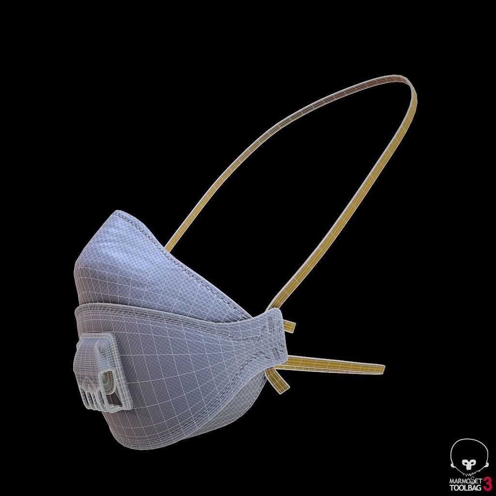 3D model Ffp3 -N95 Covid mask VR / AR / low-poly | CGTrader