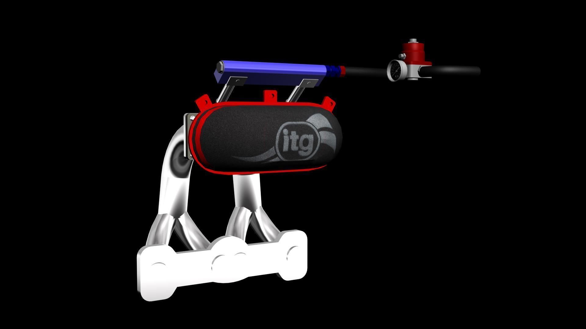 3D model Bridge port intake systems - rotary engine VR / AR / low-poly ...