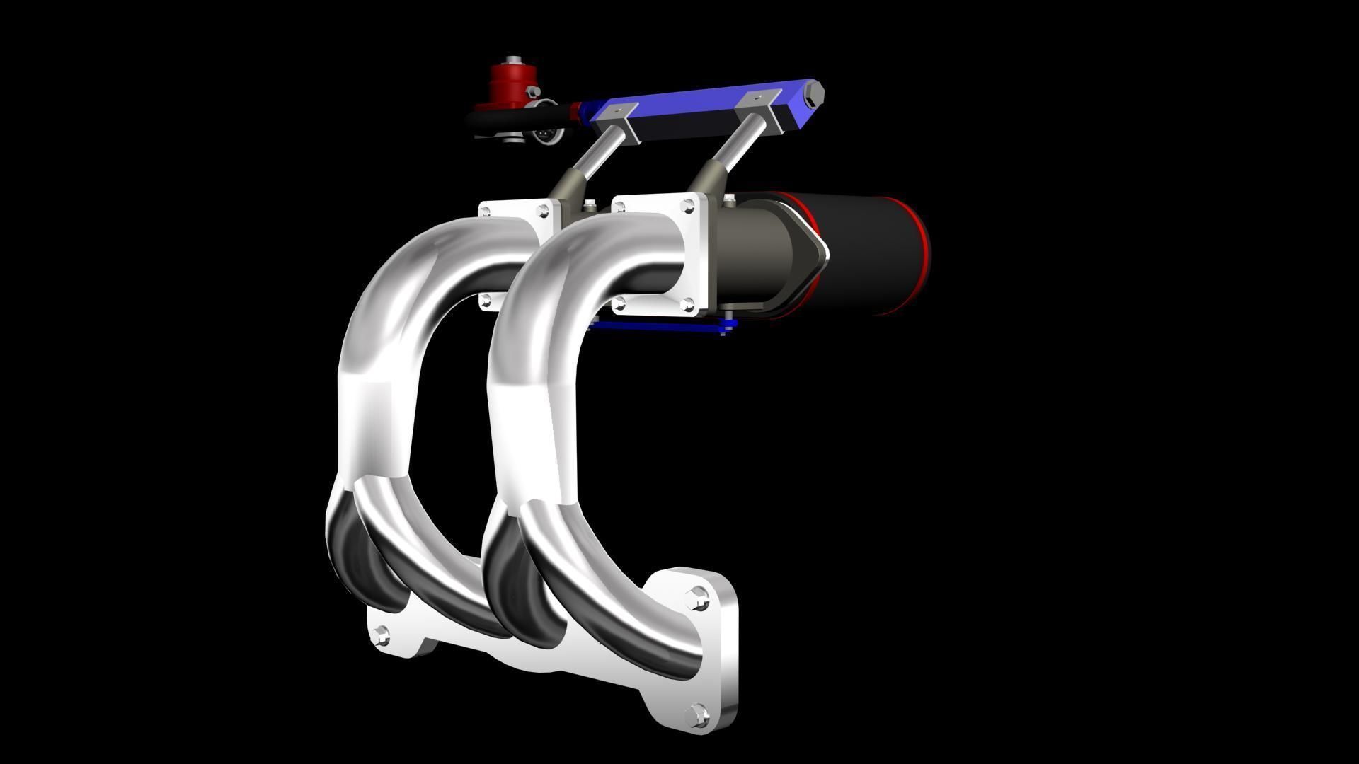 3D model Bridge port intake systems - rotary engine VR / AR / low-poly ...