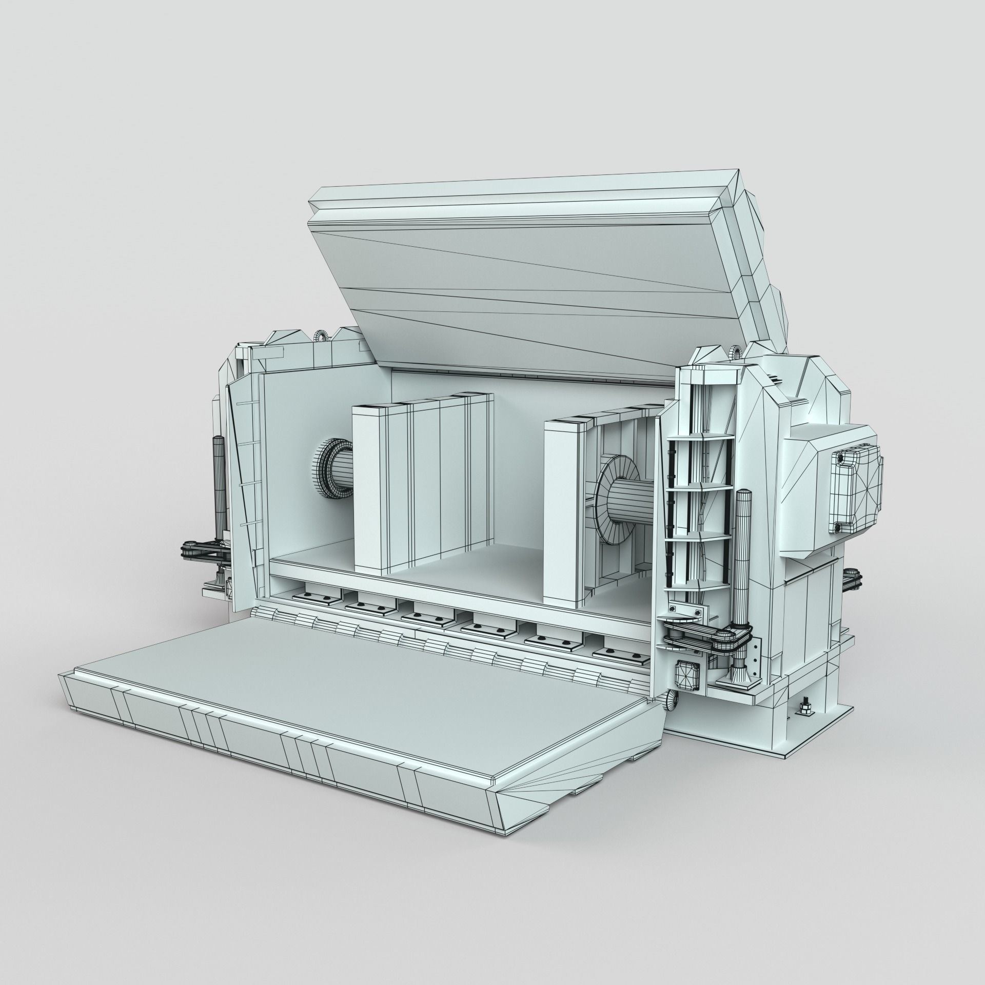 Press Machine Car 3D model | CGTrader