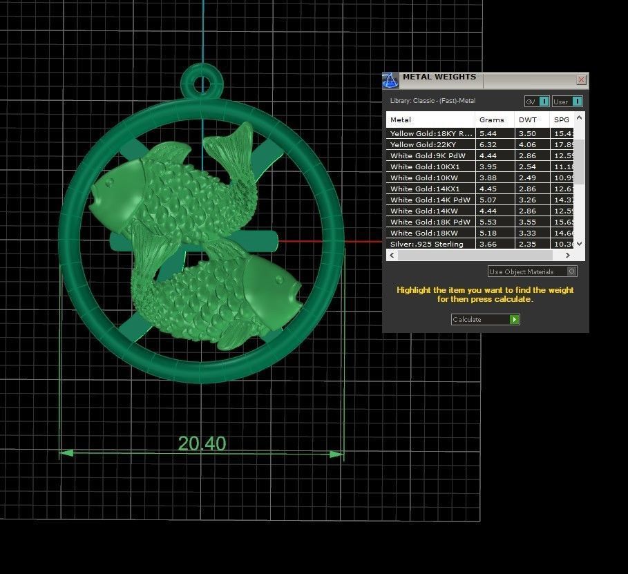 Pisces on symbol 3D model 3D printable | CGTrader