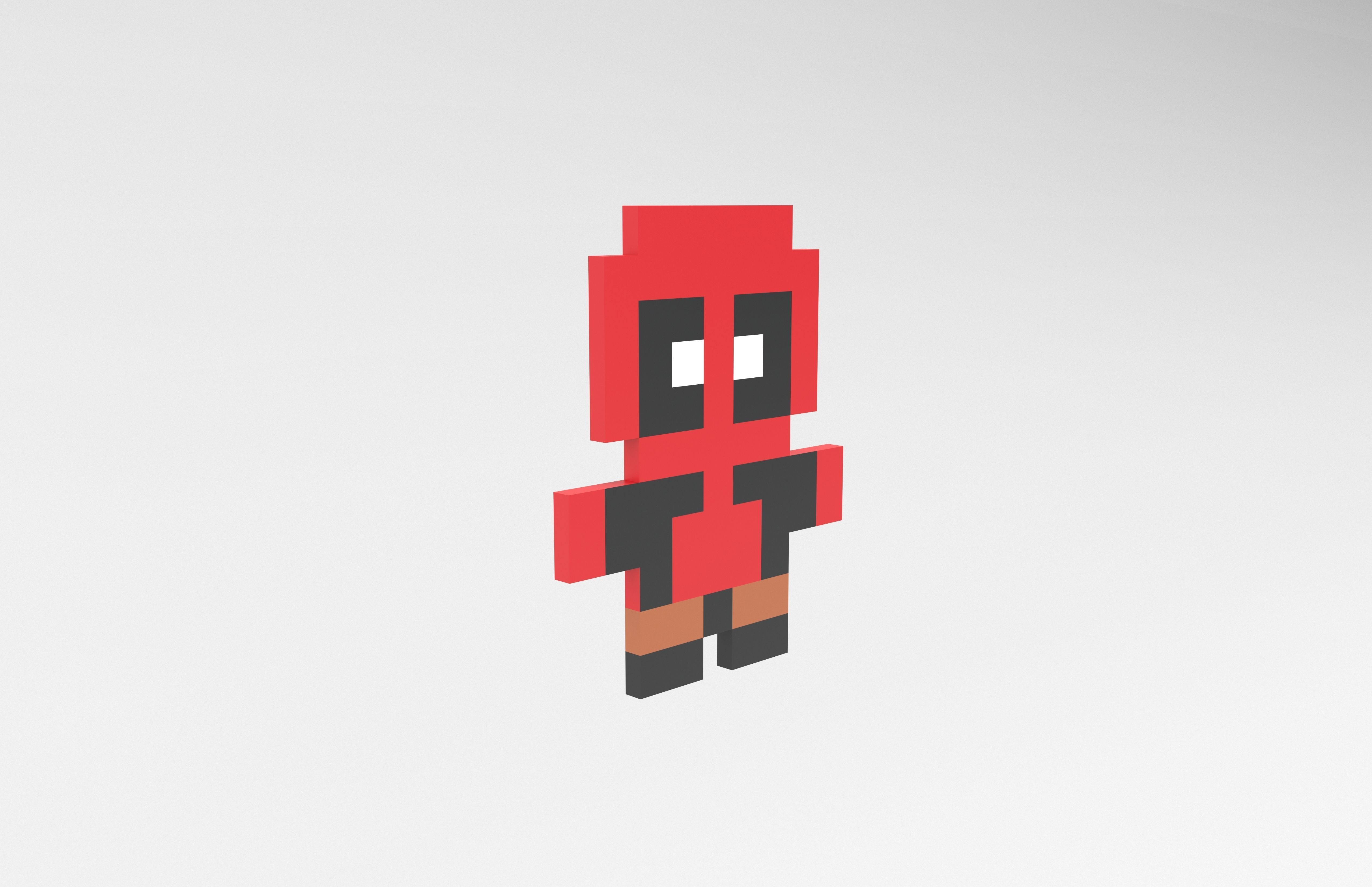 3D model Pixel Dead Pool v1 001 VR / AR / low-poly | CGTrader
