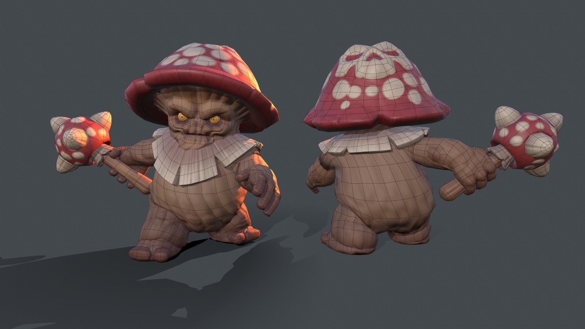 3D model Stylized character enemy mushroom VR / AR / low-poly | CGTrader