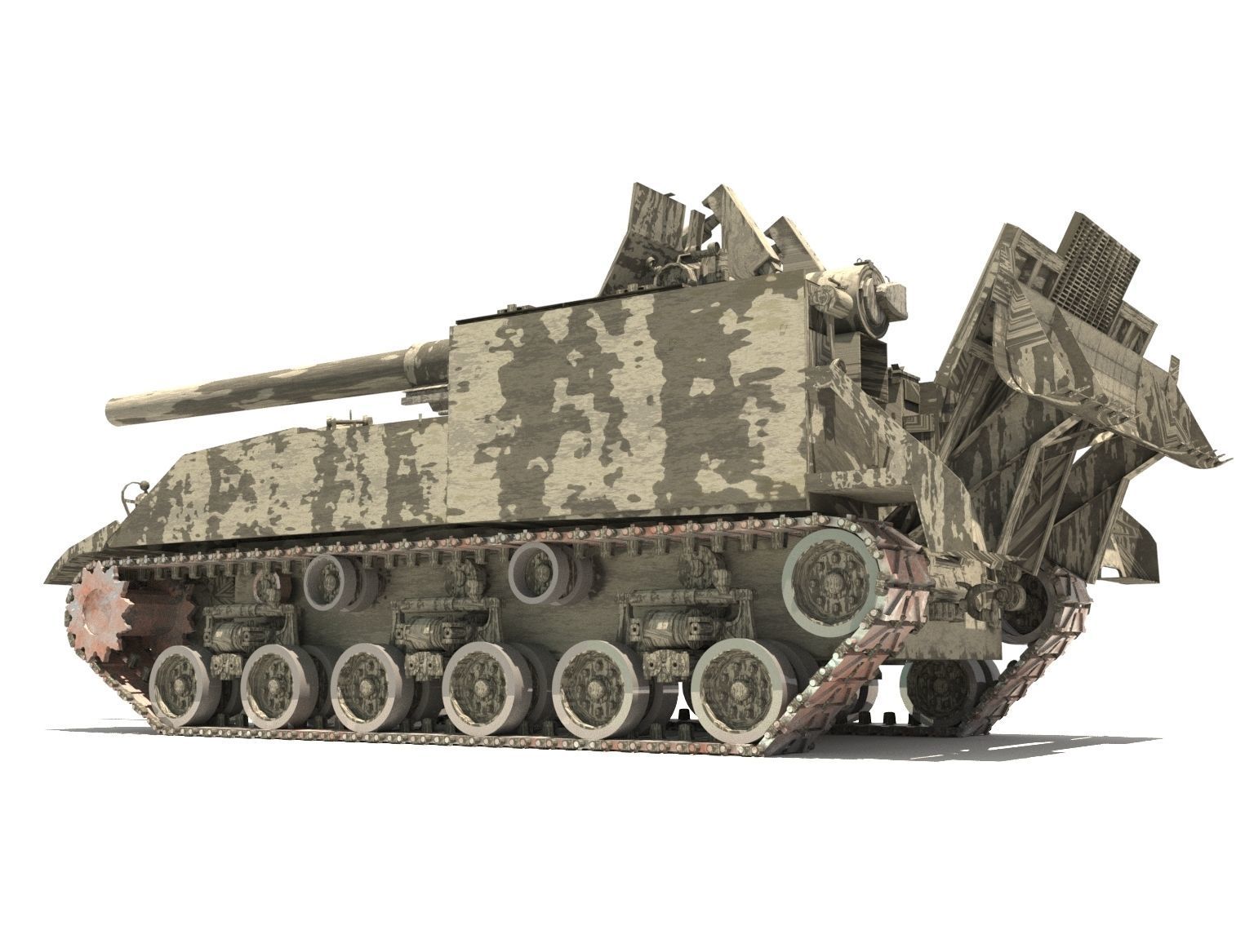 Tank 155mm GMC M40 or 8inch Howitzer Motor Carriage M43 3D model | CGTrader