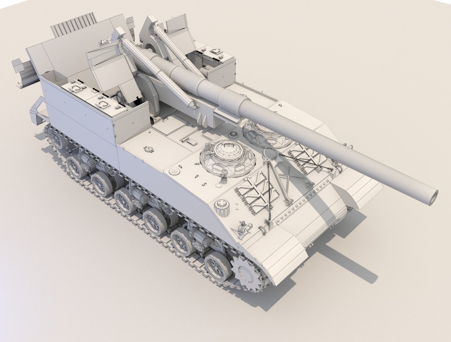 Tank 155mm GMC M40 or 8inch Howitzer Motor Carriage M43 3D model | CGTrader