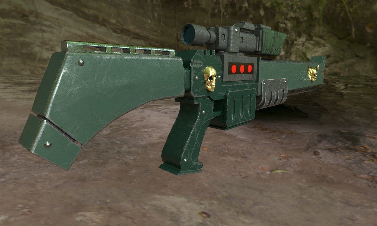 Vindicare assassin exitus rifle Warhammer 40k 3D model | CGTrader