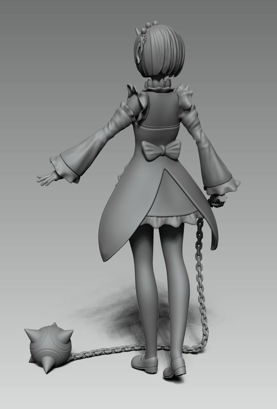 Rem with ball and chain for 3d print 3D model 3D printable | CGTrader