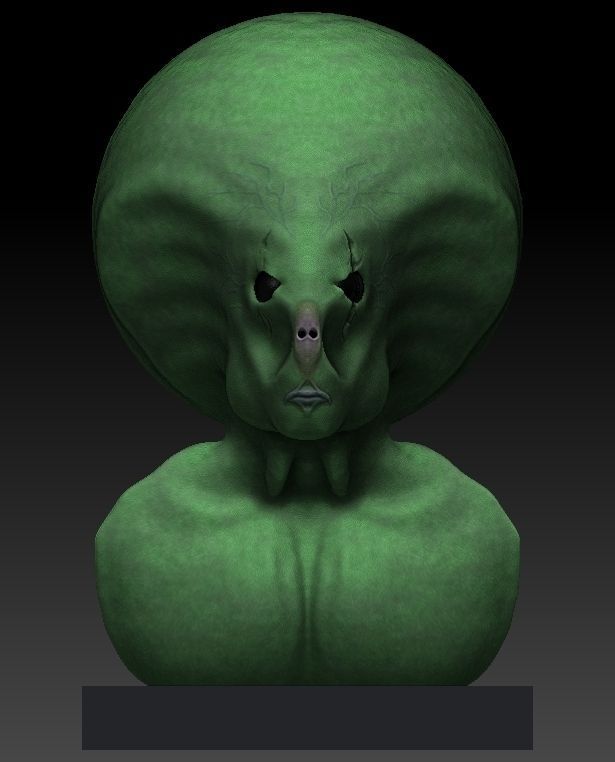 Alien Bust 3D model 3D printable | CGTrader