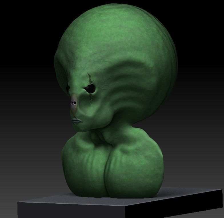 Alien Bust 3D model 3D printable | CGTrader