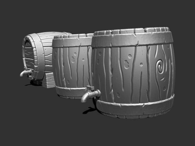 Barrel 01 for Printing 3D model 3D printable | CGTrader