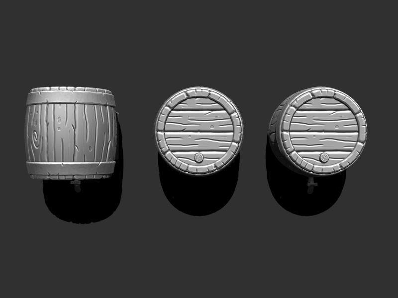 Barrel 01 for Printing 3D model 3D printable | CGTrader