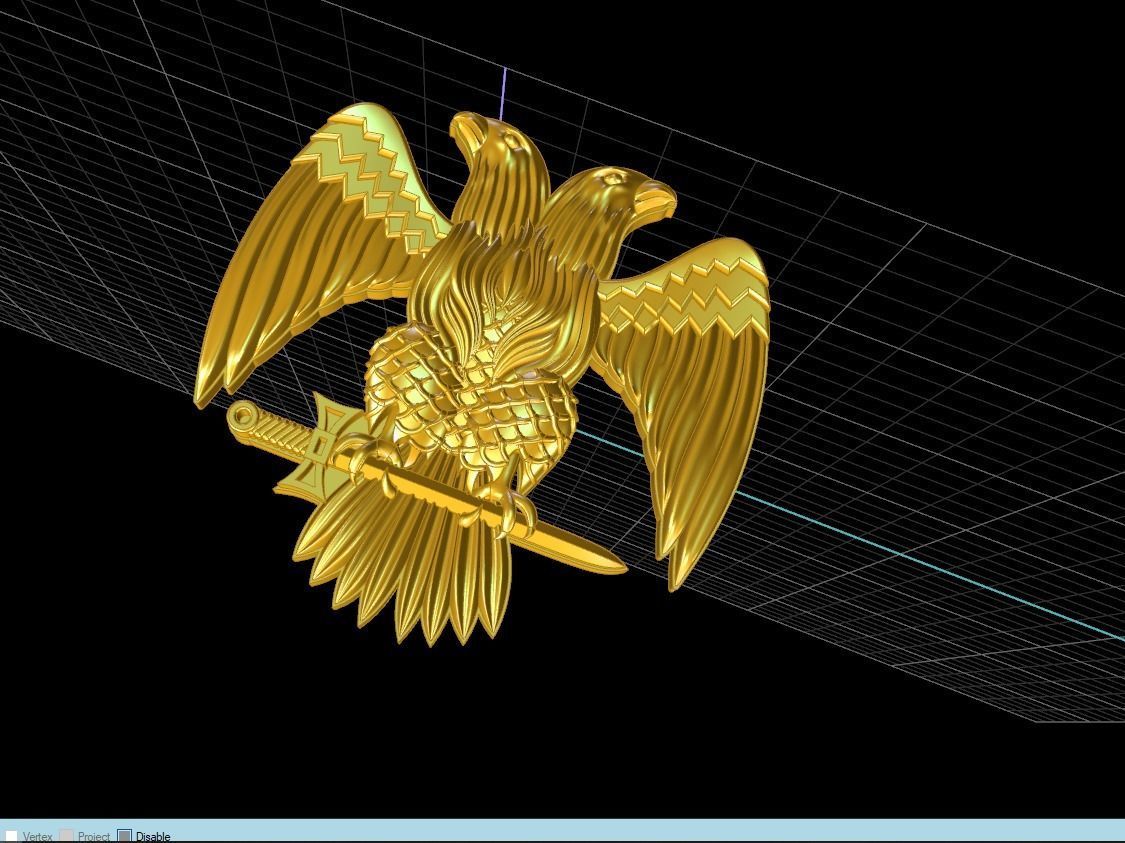 Jewelry GOLD eagle symbol 3D model | CGTrader