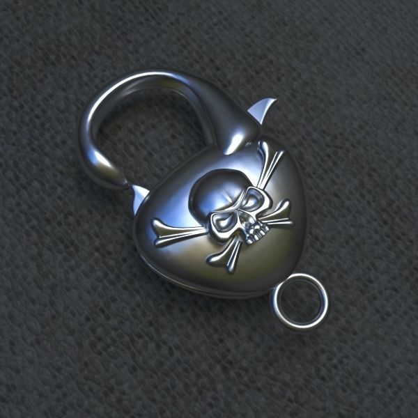 lock for chain or bracelet 3D model 3D printable | CGTrader