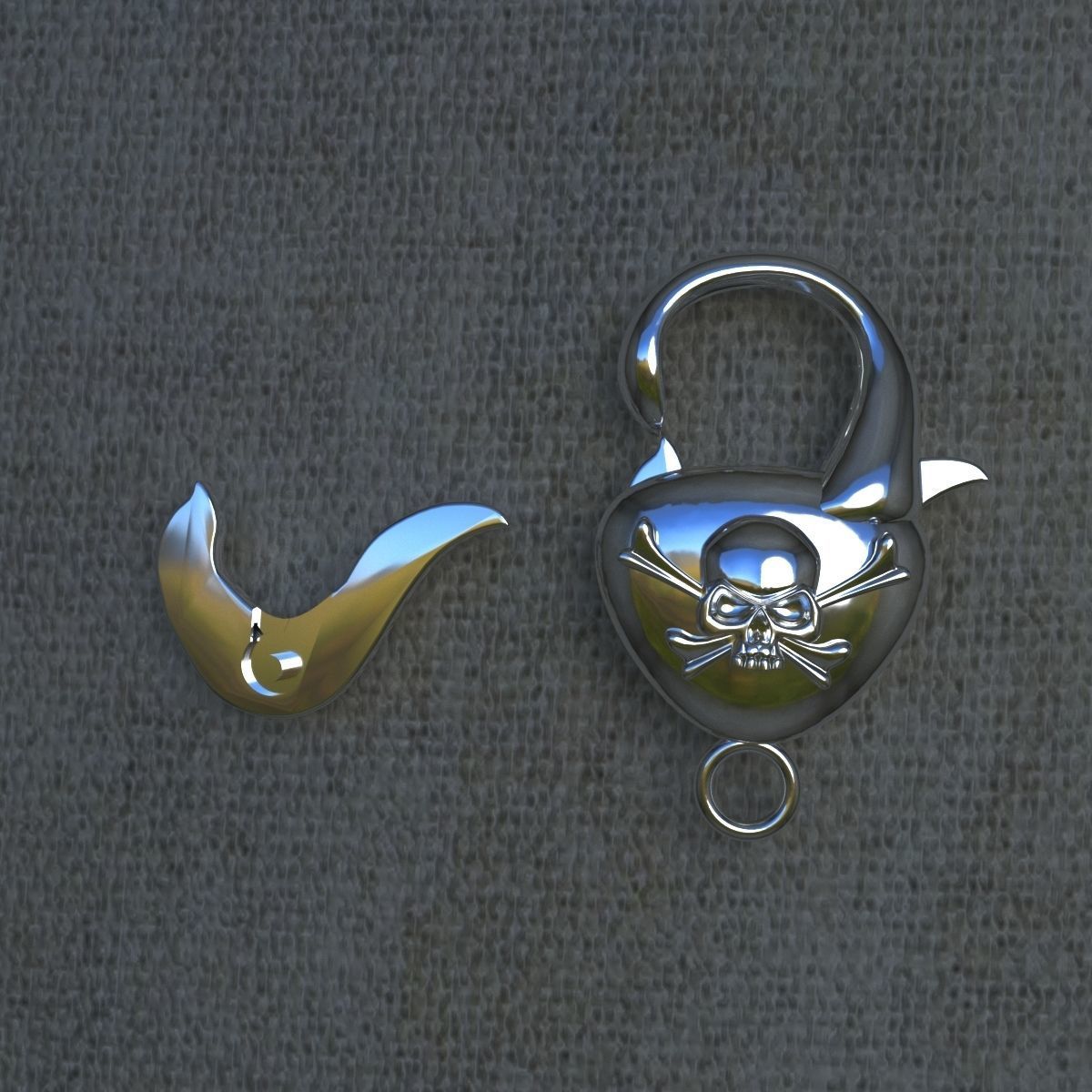 lock for chain or bracelet 3D model 3D printable | CGTrader