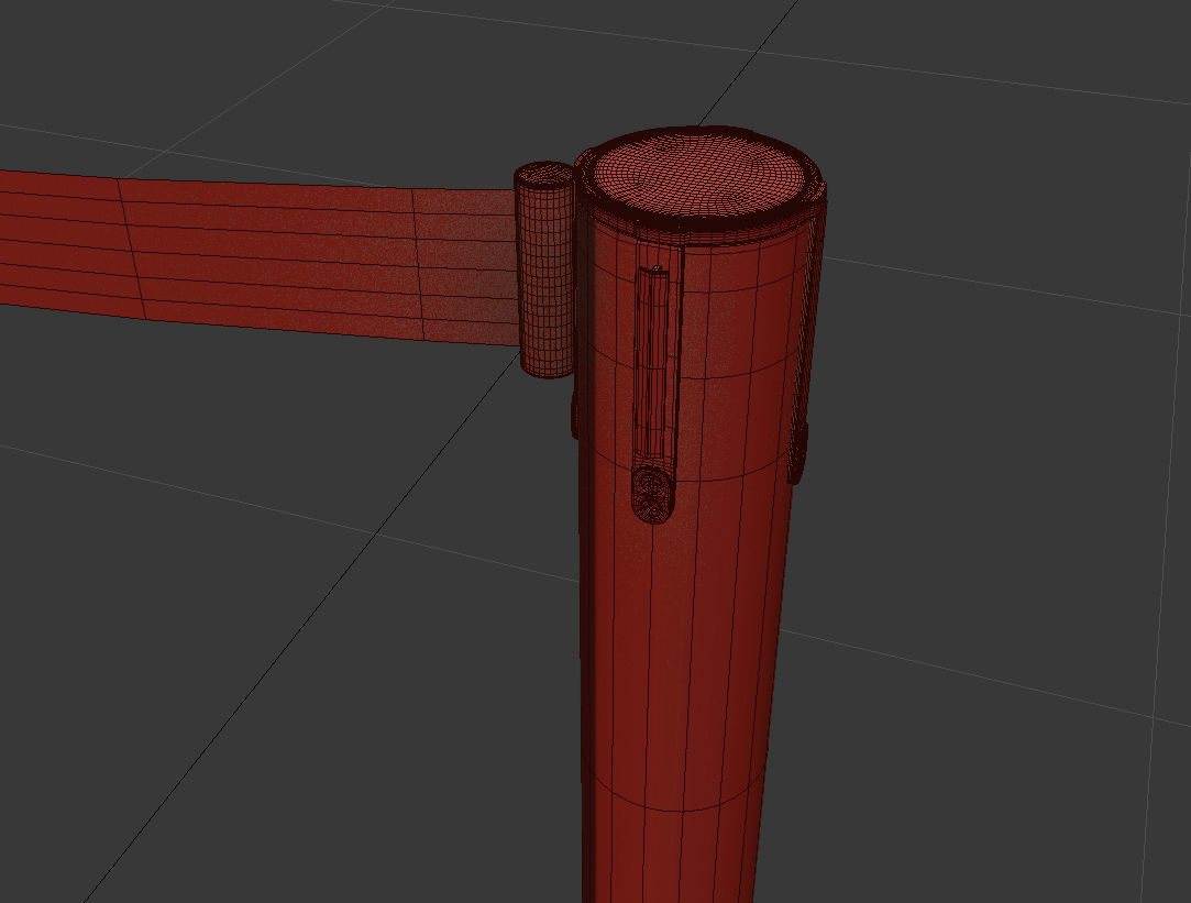 Queue Barriers stanchion 3D model | CGTrader