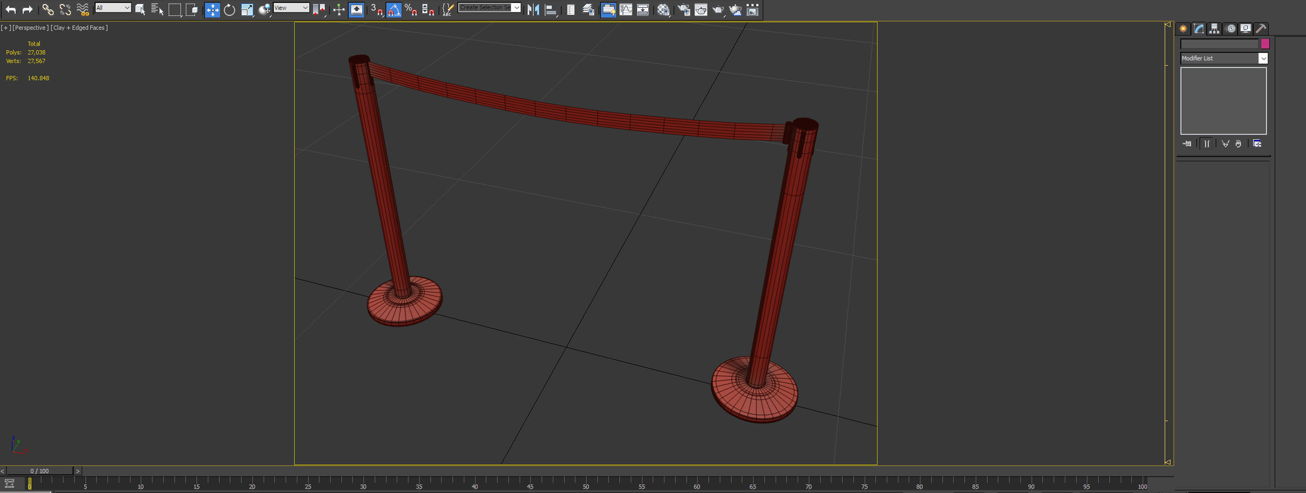 Queue Barriers stanchion 3D model | CGTrader