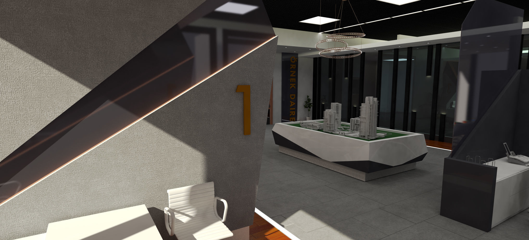 3D model sales office interior VR / AR / low-poly | CGTrader