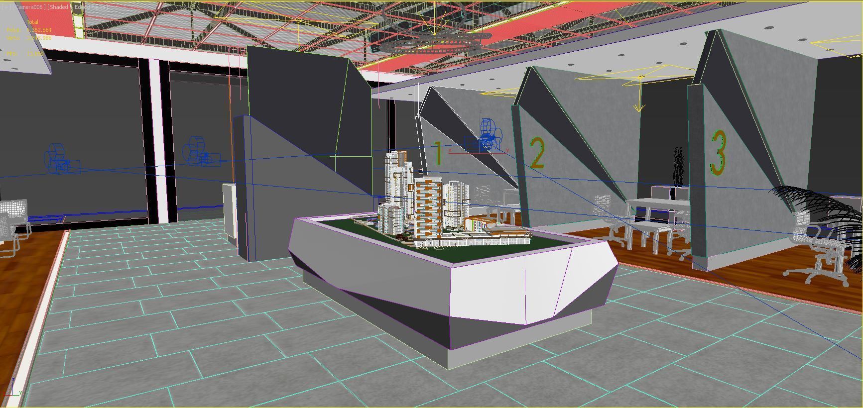 3D model sales office interior VR / AR / low-poly | CGTrader