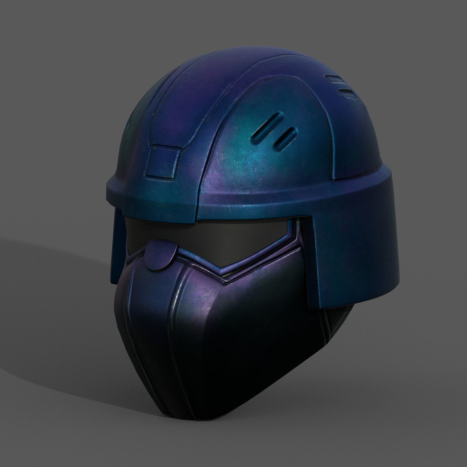 3D model Helmet scifi military futuristic technology cyborg VR / AR ...