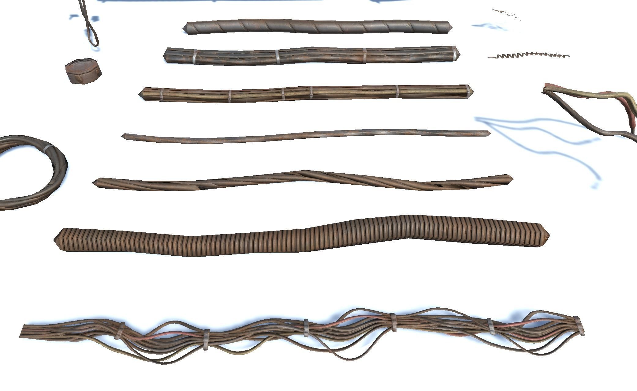3D model Wires pack VR / AR / low-poly rigged animated | CGTrader