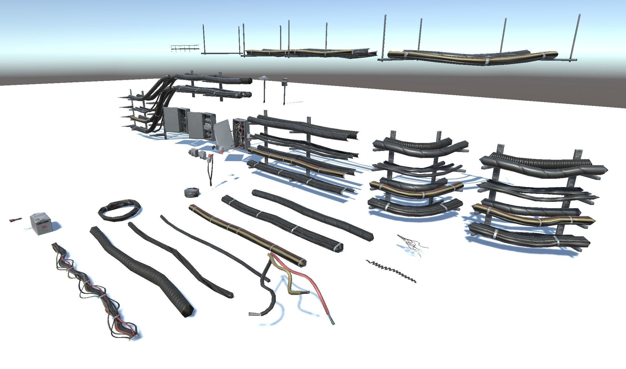 3D model Wires pack VR / AR / low-poly rigged animated | CGTrader