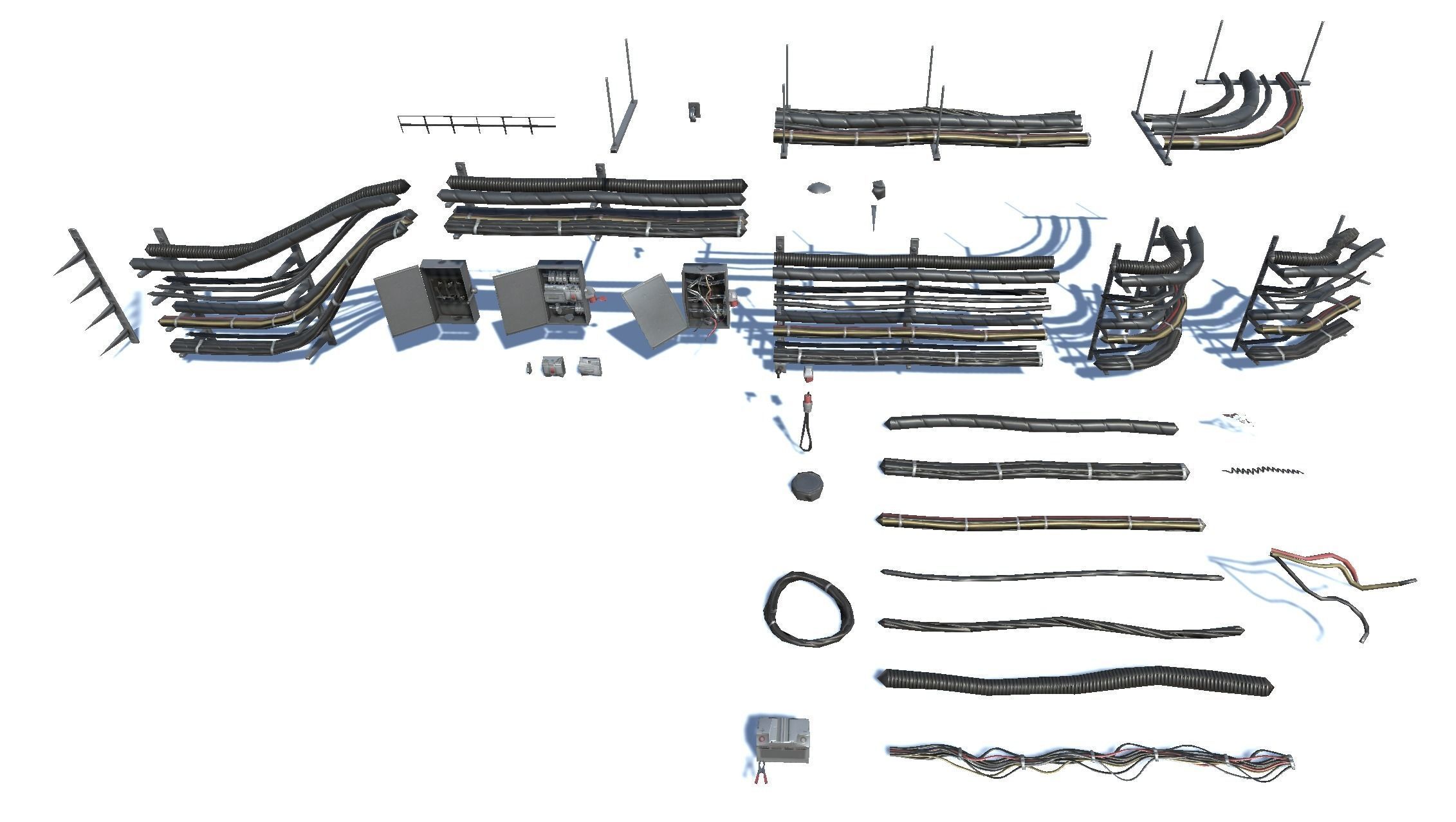 3D model Wires pack VR / AR / low-poly rigged animated | CGTrader